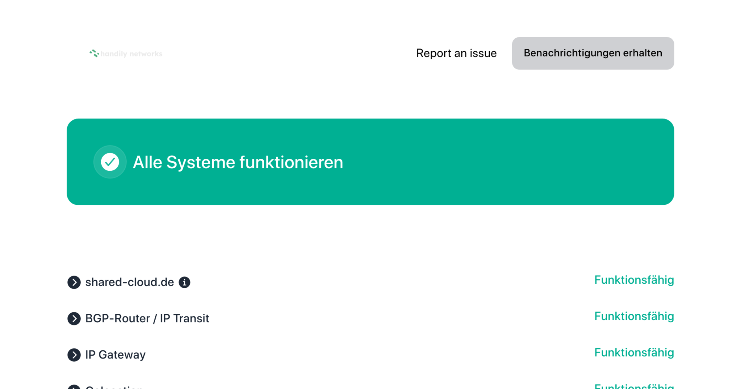 handily networks - Status